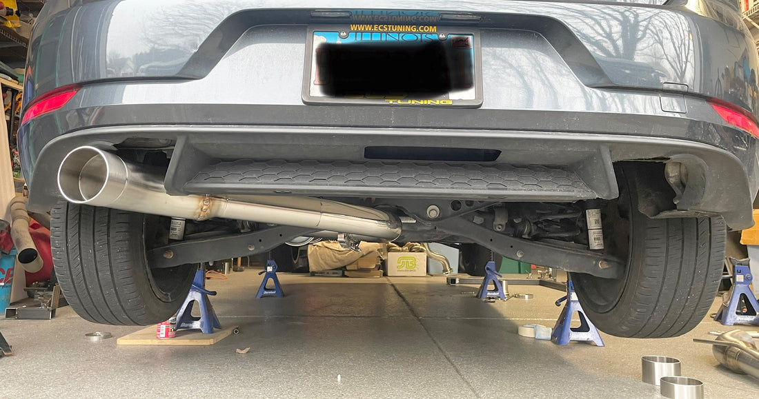 CCdesign **MK7** VW Golf GTI 3" Single Exit Catback Exhaust (Driver Si ...